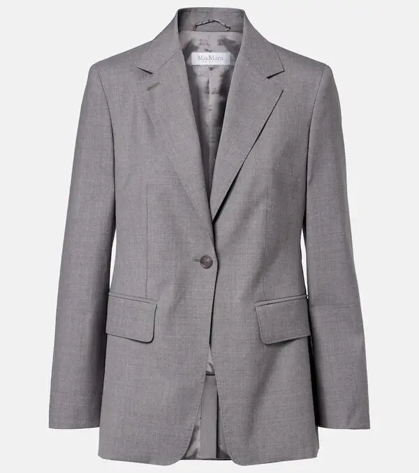Max Mara Circense Virgin Wool Blazer - Grey