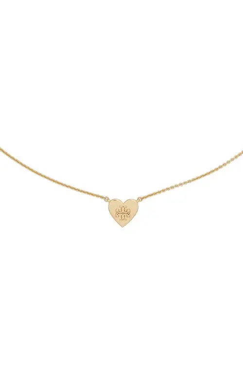 Tory Burch Forget Me Not Heart Pendant Necklace