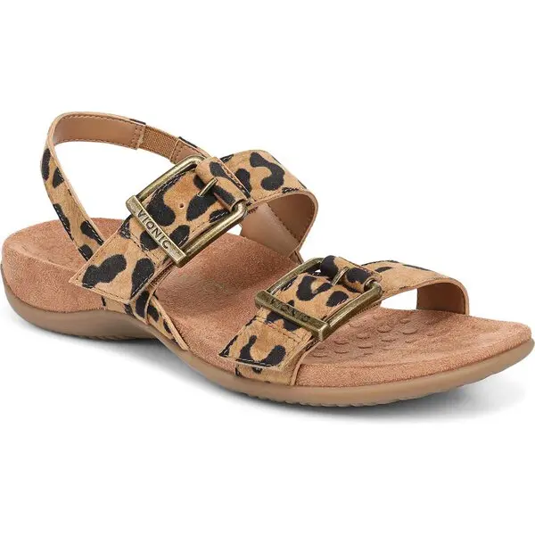 Vionic Reese Sandal - Tan Leopard