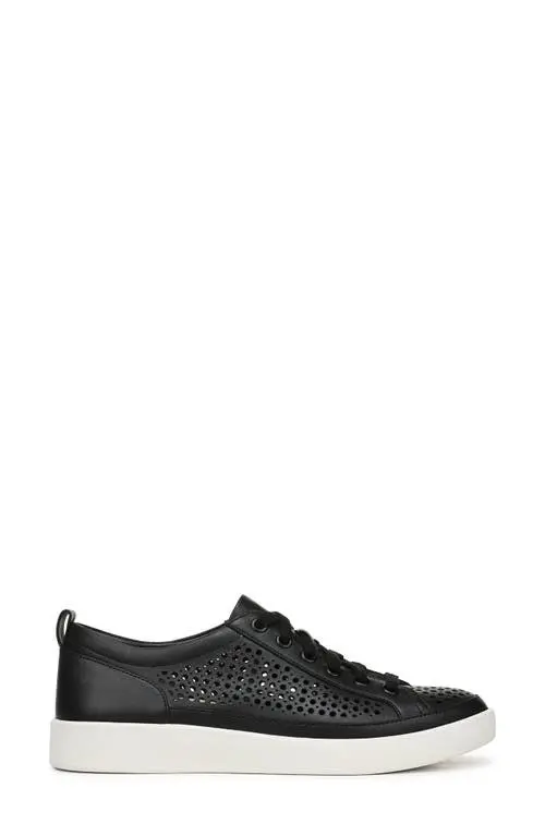 Vionic Winny Perf Sneaker - Black Leather