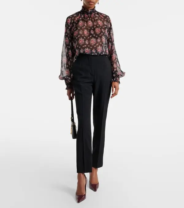 Dolce & Gabbana Wool-blend Slim Fit Trousers