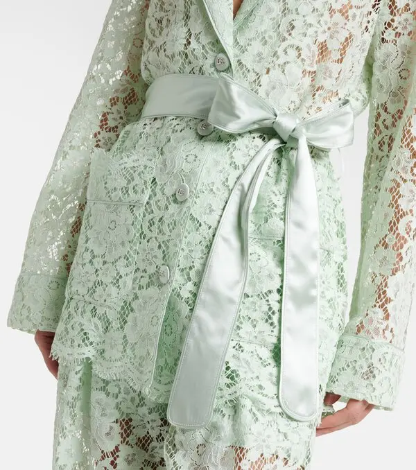 Dolce & Gabbana Belted Lace Blazer