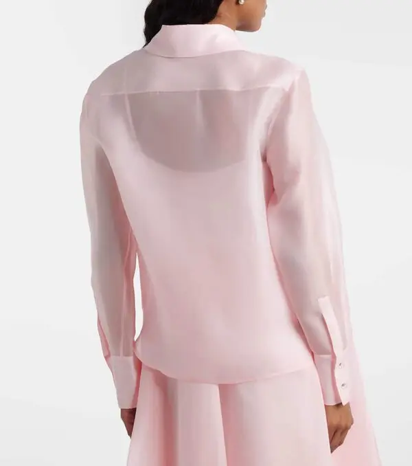 Max Mara Agi Crystal-embellished Silk Shirt