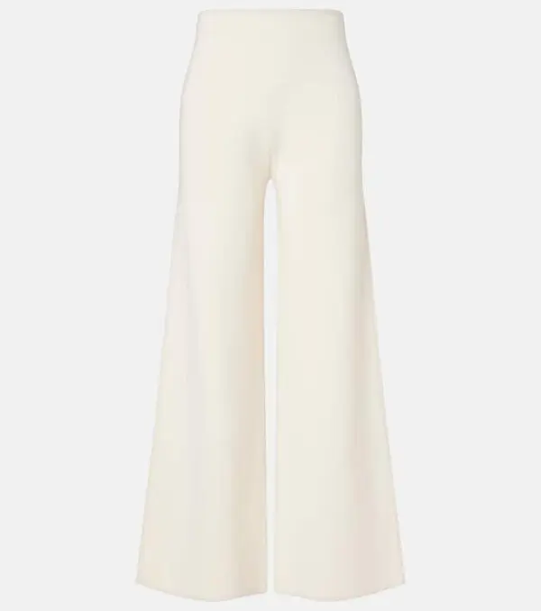 Max Mara Jersey Wide-leg Pants - White