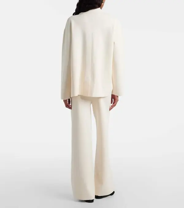 Max Mara Jersey Wide-leg Pants - White