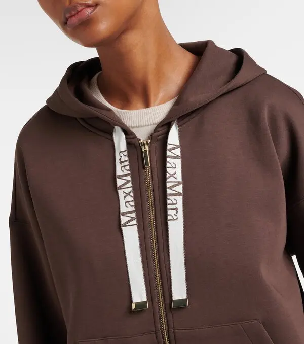 Max Mara Jour Cotton-blend Hoodie - Brown