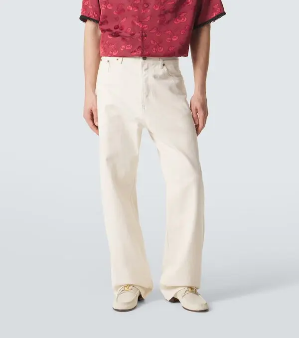 Valentino Garavani Vgold Wide-leg Jeans