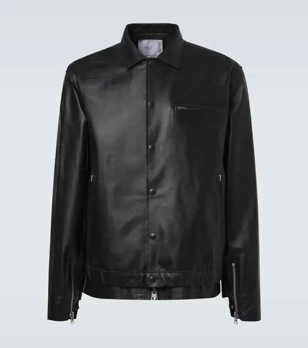 Sacai Leather Blouson Jacket
