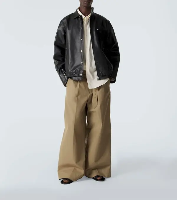 Sacai Leather Blouson Jacket