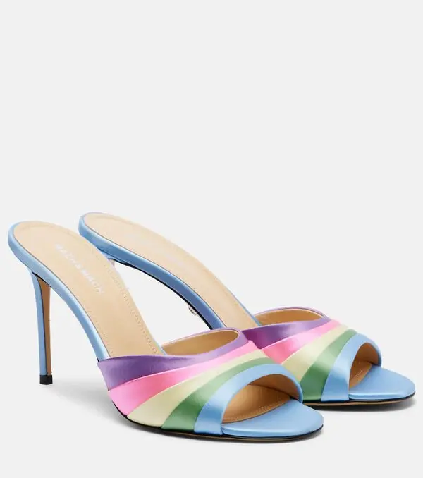 Mach & Mach Gradient 95 Satin Mules - Blue