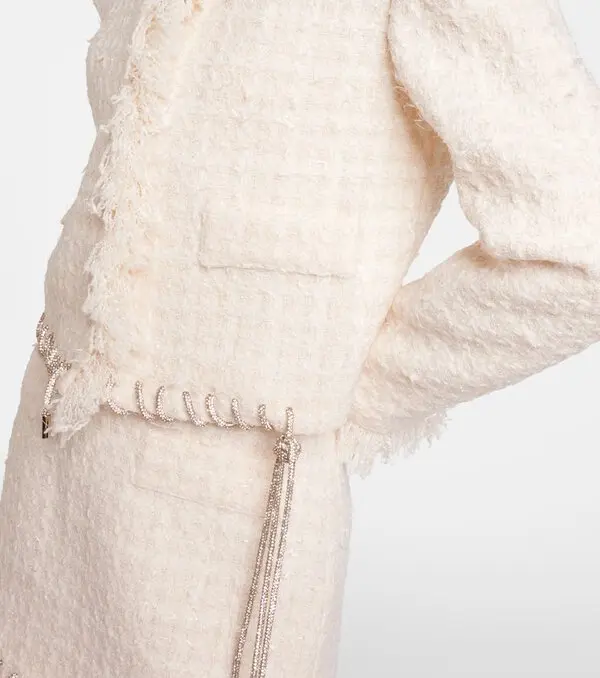 AREA Embellished Tweed Jacket