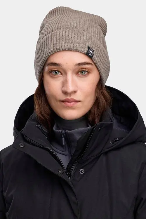 Canada Goose Cotton Ribbed Beanie - Limestone