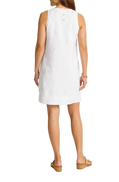 Tommy Bahama Palm Tree Embroidered Linen Dress