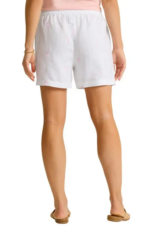 Tommy Bahama Palm Tree Embroidered Linen Shorts