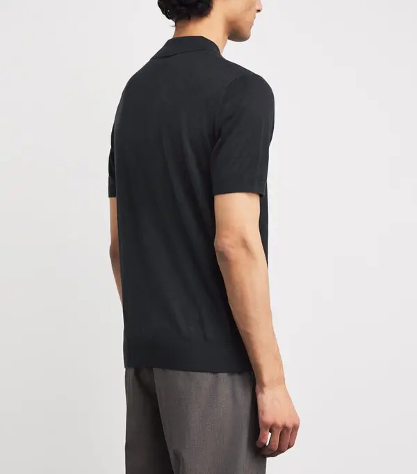 Pal Zileri Silk-cotton Monogram Polo Shirt