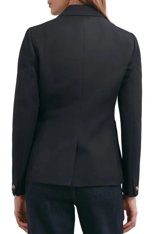 REISS Gigi Double-breasted Wool-blend Cutaway Blazer