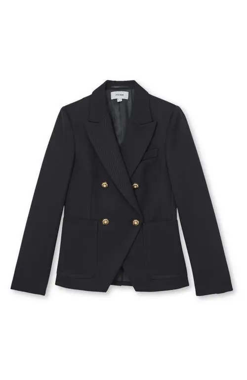 REISS Gigi Double-breasted Wool-blend Cutaway Blazer