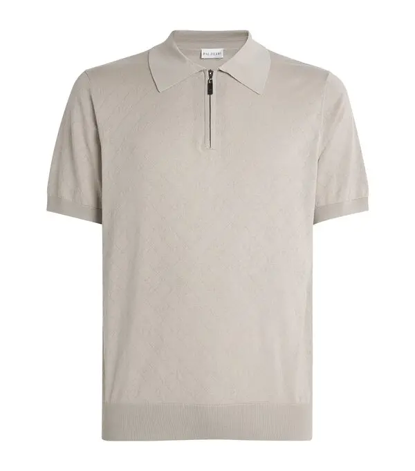Pal Zileri Silk-cotton Zip Polo Shirt