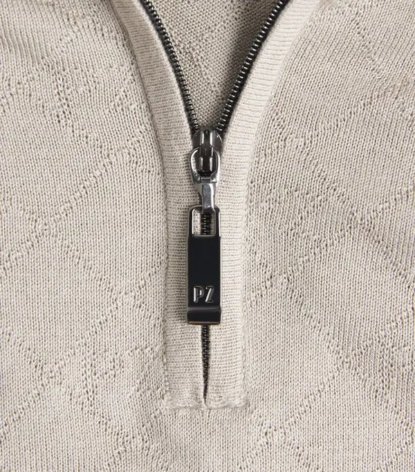 Pal Zileri Silk-cotton Zip Polo Shirt