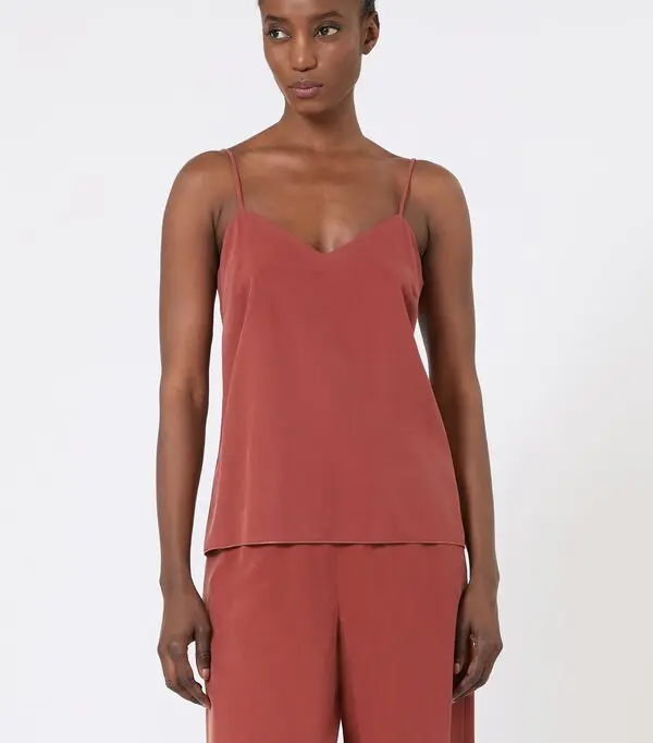 Max Mara Silk Tank Top - Brown