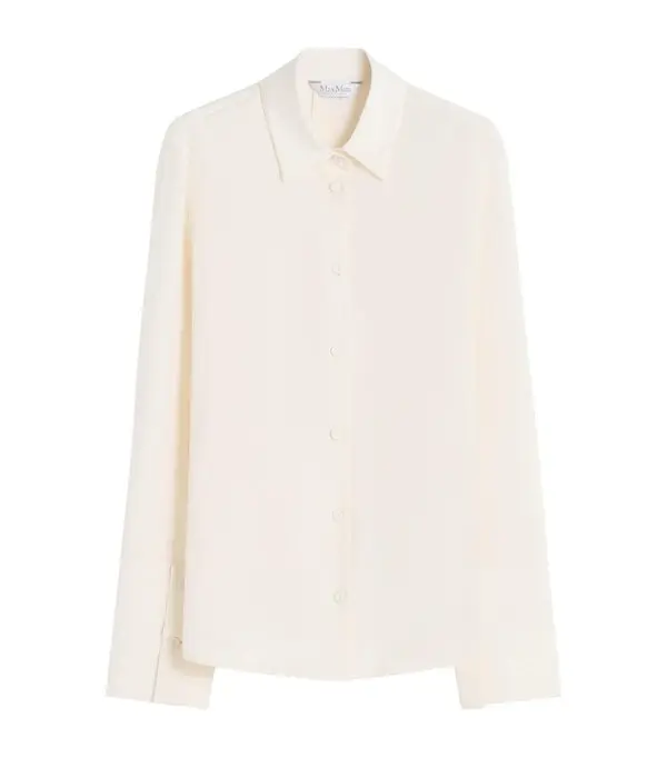 Max Mara Silk-blend Button-down Shirt