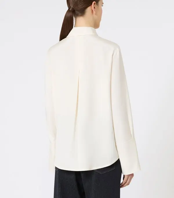 Max Mara Silk-blend Button-down Shirt