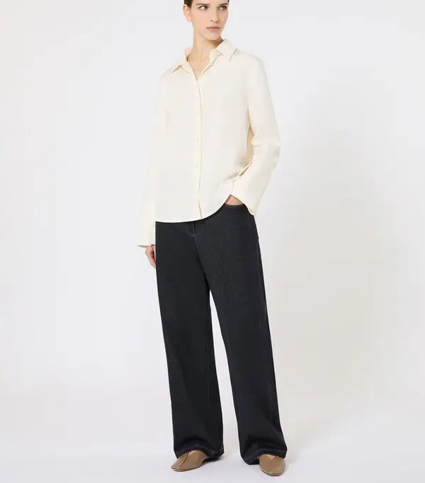 Max Mara Silk-blend Button-down Shirt