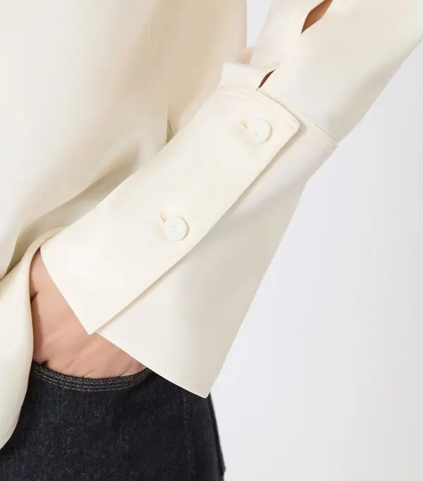 Max Mara Silk-blend Button-down Shirt