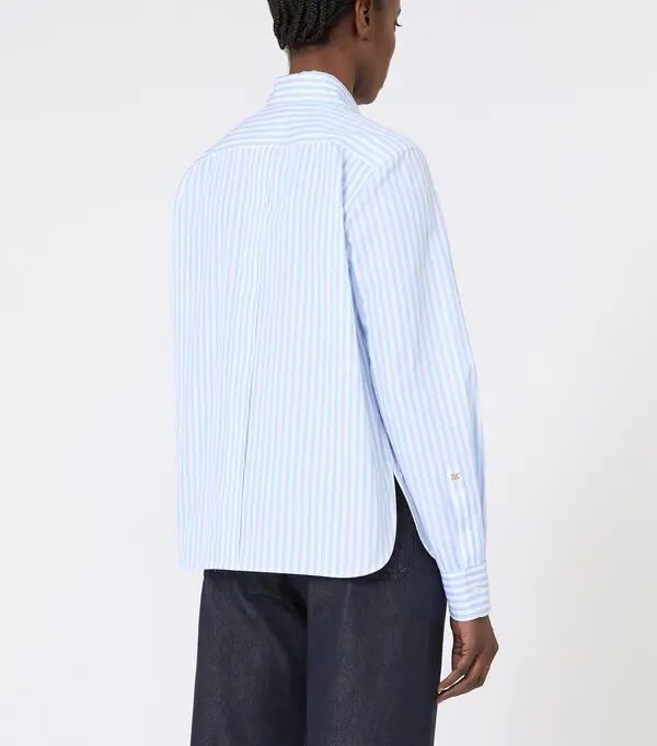 Max Mara Cotton Striped Shirt - Blue