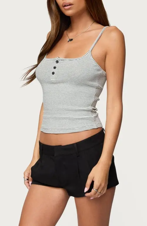 EDIKTED Cotton Camisole - Grey Melange