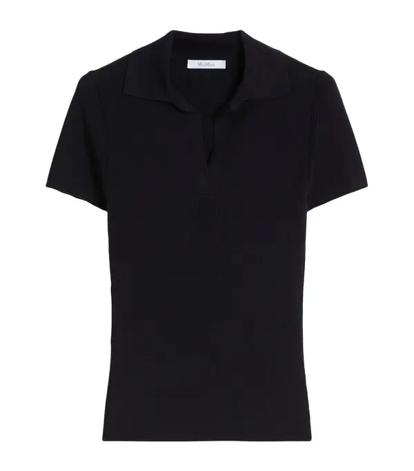 Max Mara Wool Rib Knit Top - Blue
