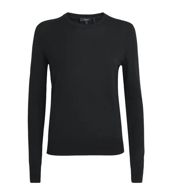 Theory Wool Long-sleeve T-shirt - Black