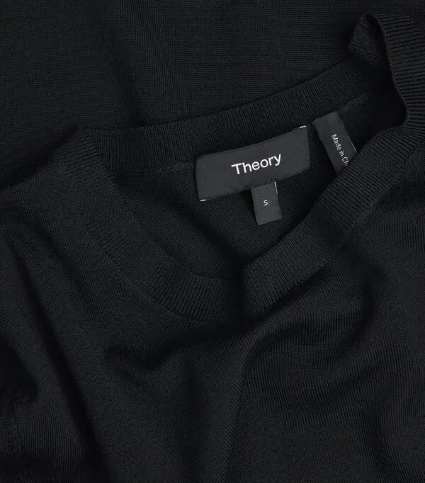 Theory Wool Long-sleeve T-shirt - Black