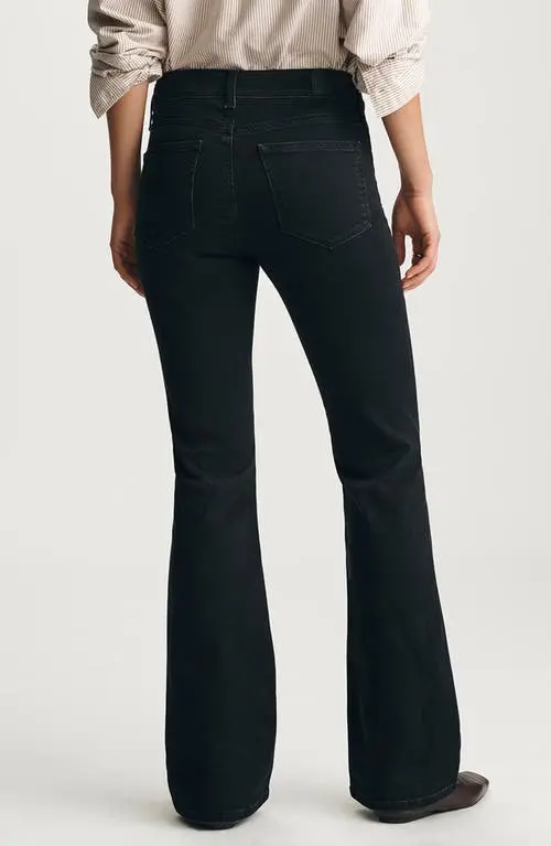 MAVI Vicky Mid-rise Bootcut Jeans - Dark Smoke Feather Luxe