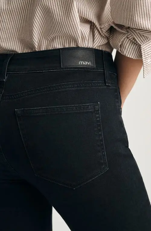MAVI Vicky Mid-rise Bootcut Jeans - Dark Smoke Feather Luxe