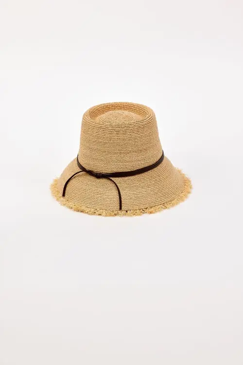 Hat Attack Zoe Lampshade Hat - Natural/chocolate