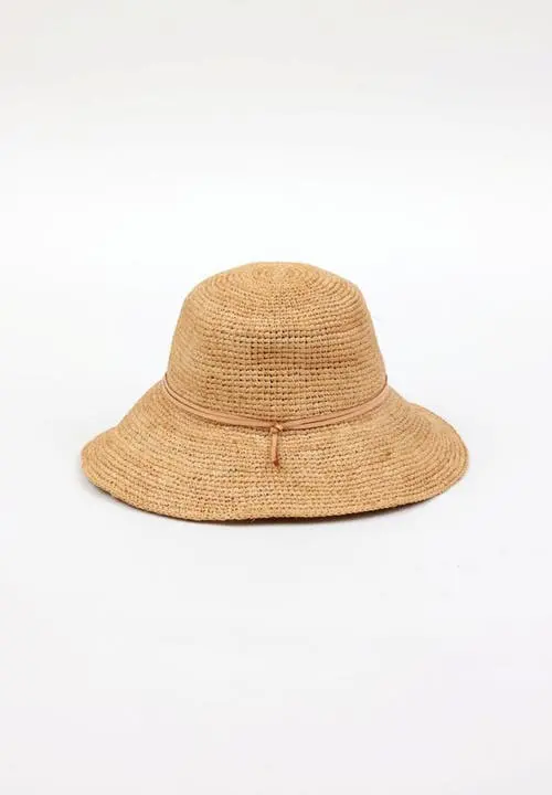 Hat Attack Betty Crochet Bucket - Natural