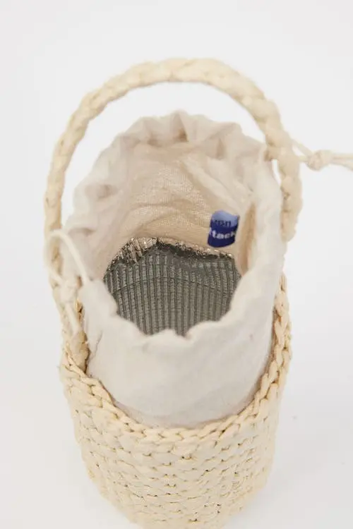 Hat Attack Straw Wine Bag