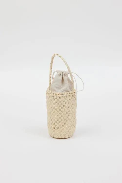 Hat Attack Straw Wine Bag - Natural