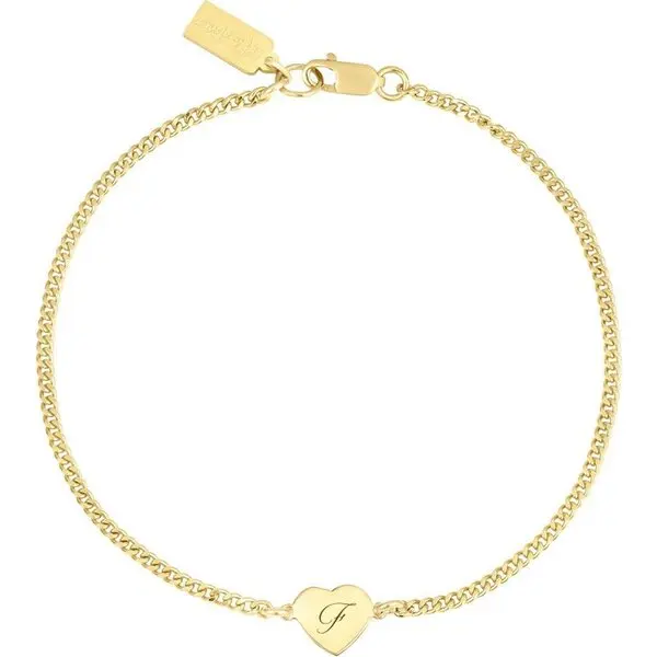 SET & STONES Emerson Initial Heart Bracelet - Gold/f