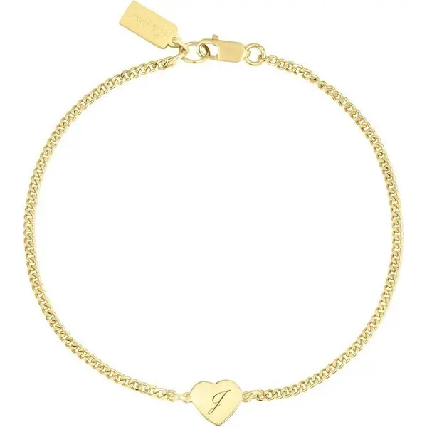 SET & STONES Emerson Initial Heart Bracelet - Gold/j