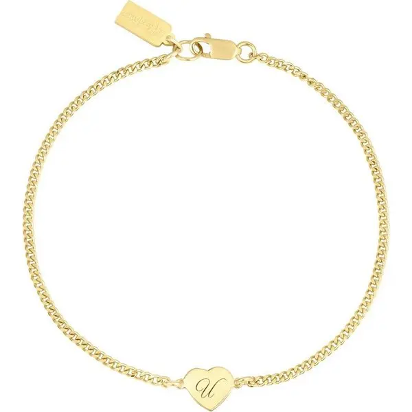 SET & STONES Emerson Initial Heart Bracelet - Gold/u