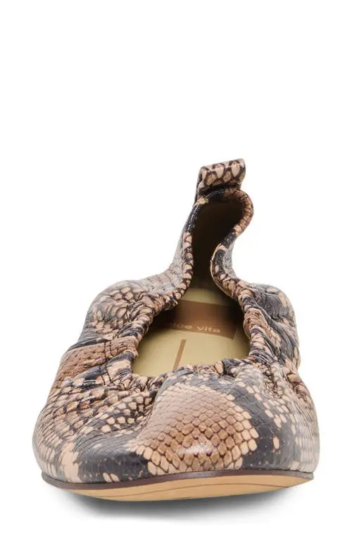 Dolce Vita Conrad Ballet Flat - Blush/snake Embossed Leather