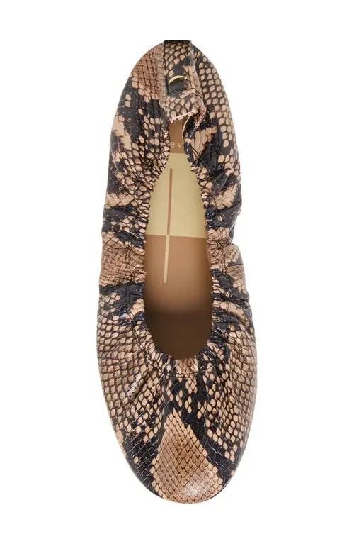 Dolce Vita Conrad Ballet Flat - Blush/snake Embossed Leather