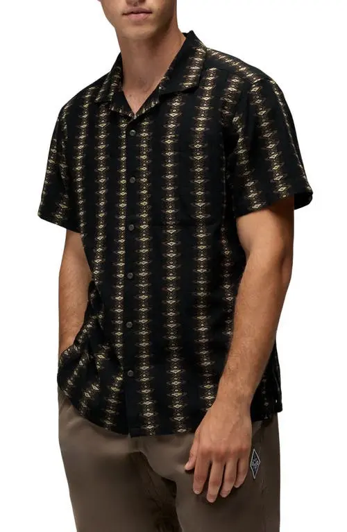 Prana Mantra Light Heritage Camp Shirt - Dark Roast