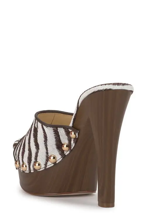 Jessica Simpson Platform Slide Sandal - Ivory/brown