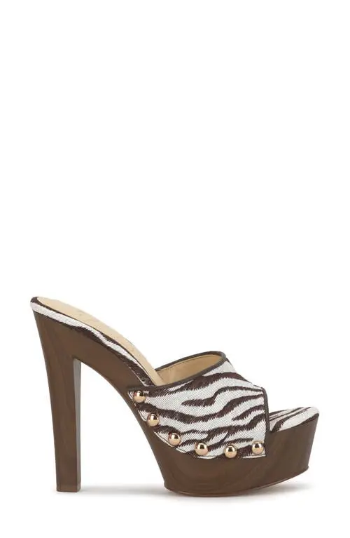 Jessica Simpson Platform Slide Sandal - Ivory/brown