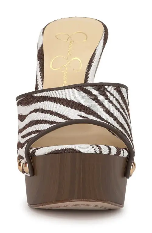 Jessica Simpson Platform Slide Sandal - Ivory/brown