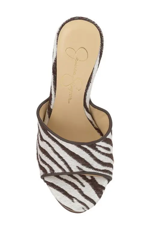 Jessica Simpson Platform Slide Sandal - Ivory/brown