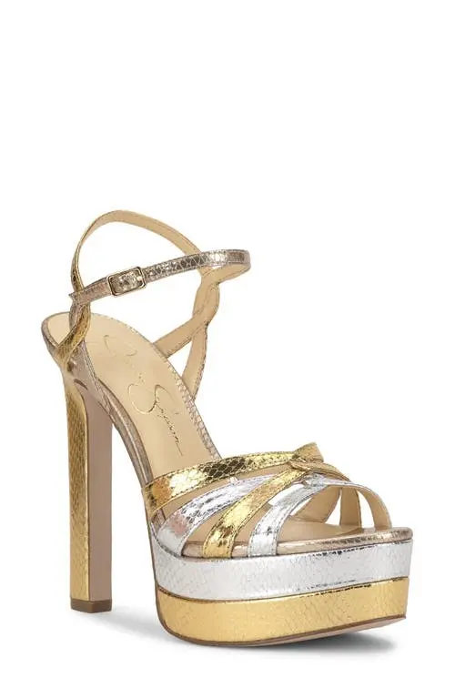 Jessica Simpson Itzari Platform Sandals - Gold